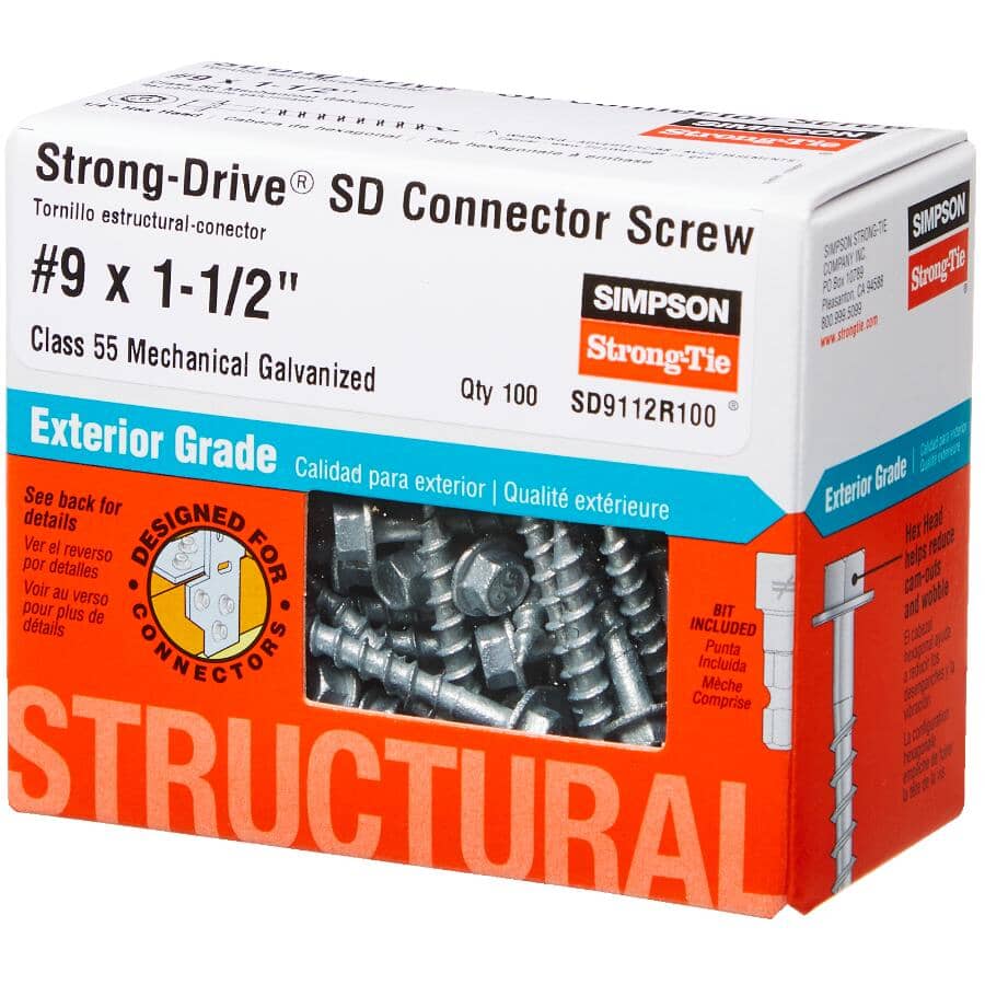 SIMPSON STRONG-TIE 1-1/2" #9 Structural Connector Screws | Home Hardware