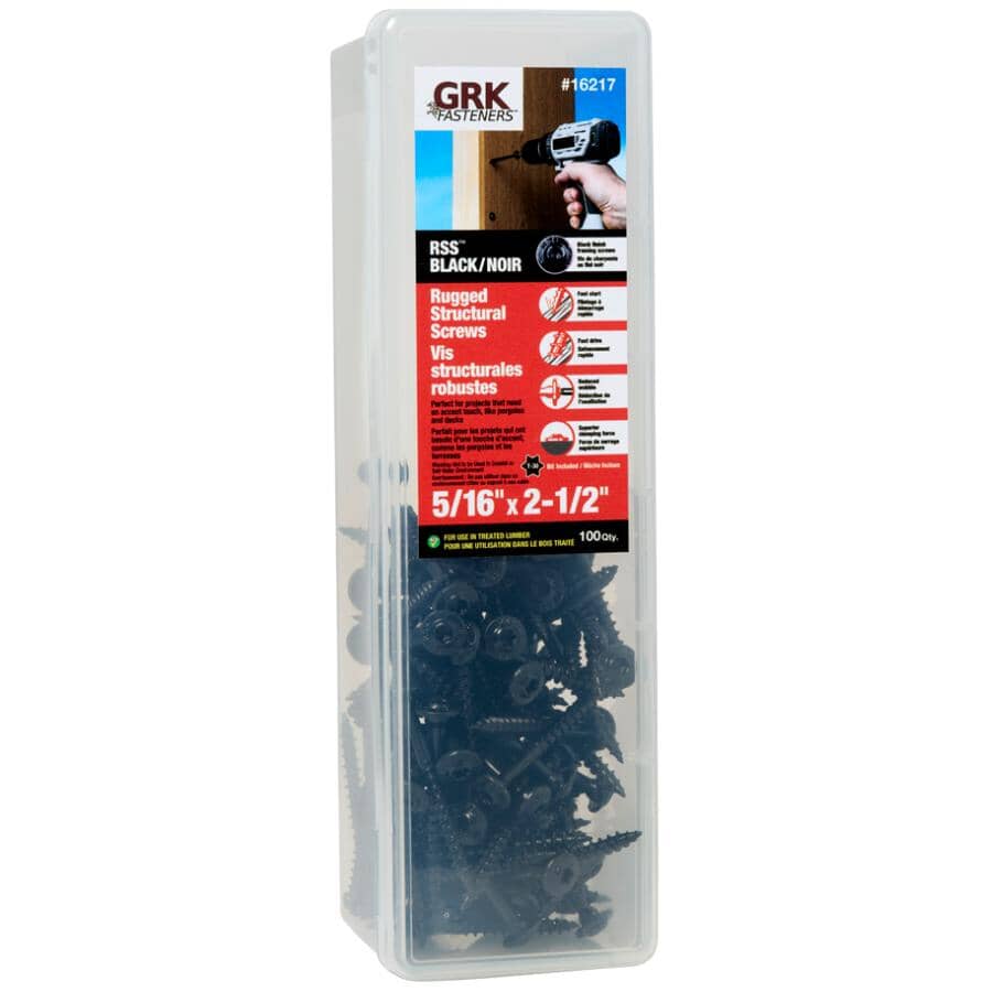 GRK FASTENERS 5/16" x 2-1/2" RSS Star Drive Structural Wood Screws ...