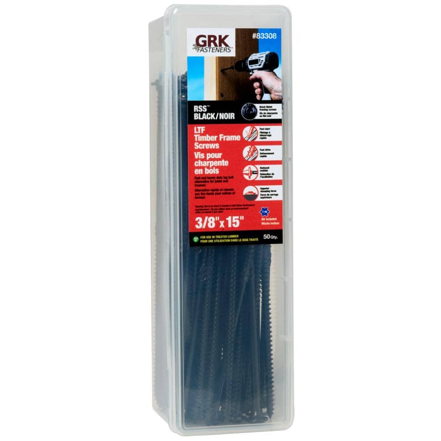 GRK FASTENERS 3/8" x 15" RSS Star Drive LTF Timber Frame Screws | Home ...
