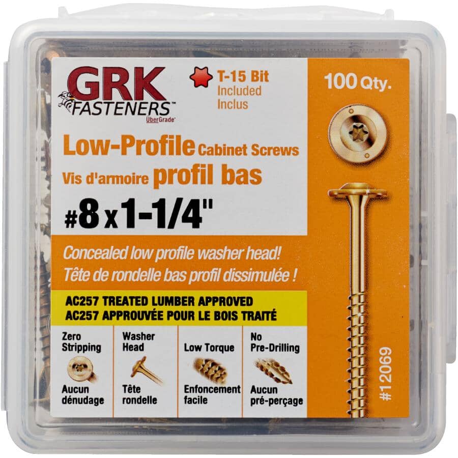GRK FASTENERS #8 x 1-1/4" Cabinet Screws | Home Hardware