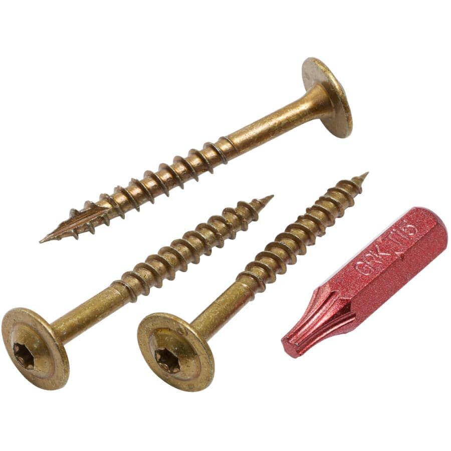 GRK FASTENERS #8 x 1-1/2" Climatek Cabinet Structural Screws | Home ...