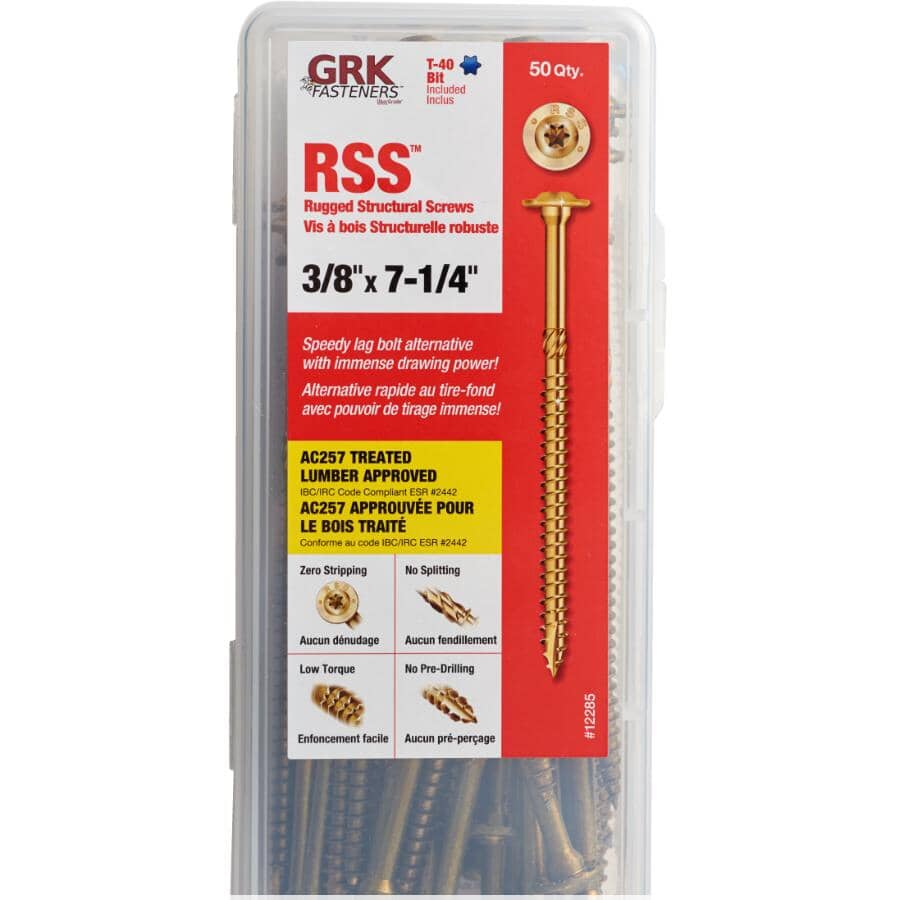 GRK FASTENERS 3/8 x 7-1/4" RSS Climatek Star Drive Structural Screws ...