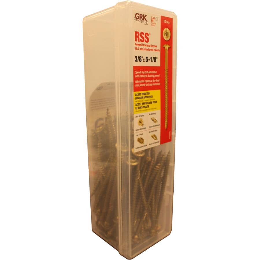 GRK FASTENERS 3/8 x 5-1/8" RSS Climatek Star Drive Structural Screws ...