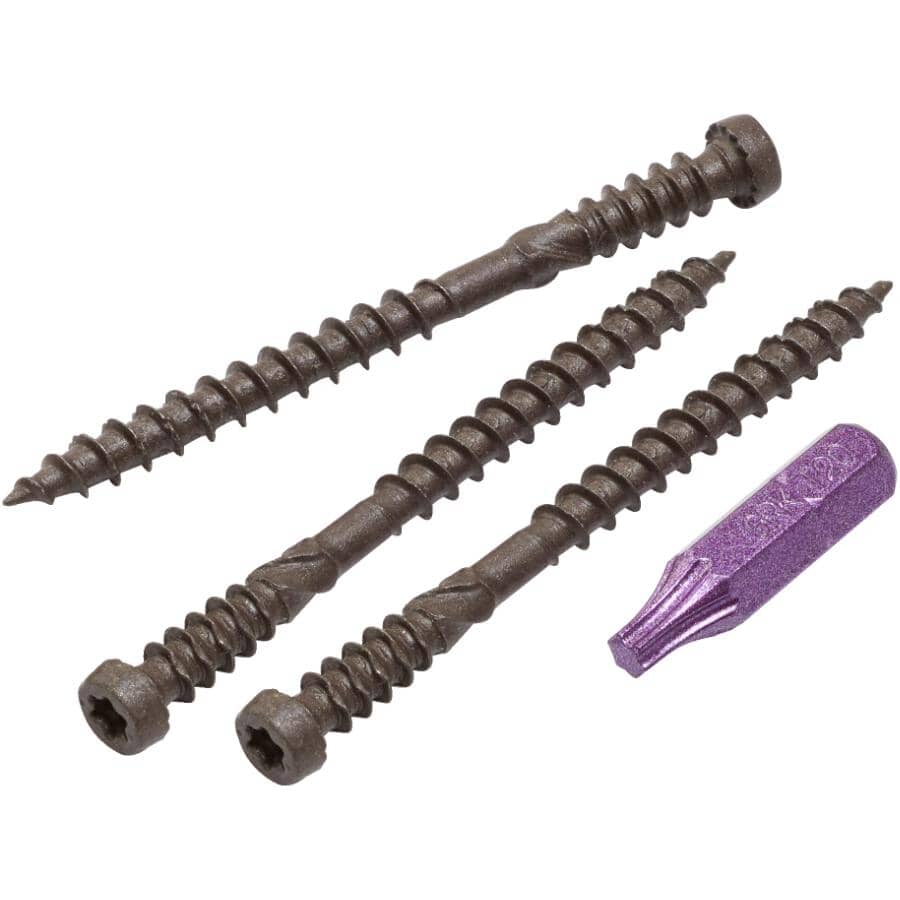GRK FASTENERS #9 x 2-1/2" Climatek Star Drive Kameleon Brown Composite ...