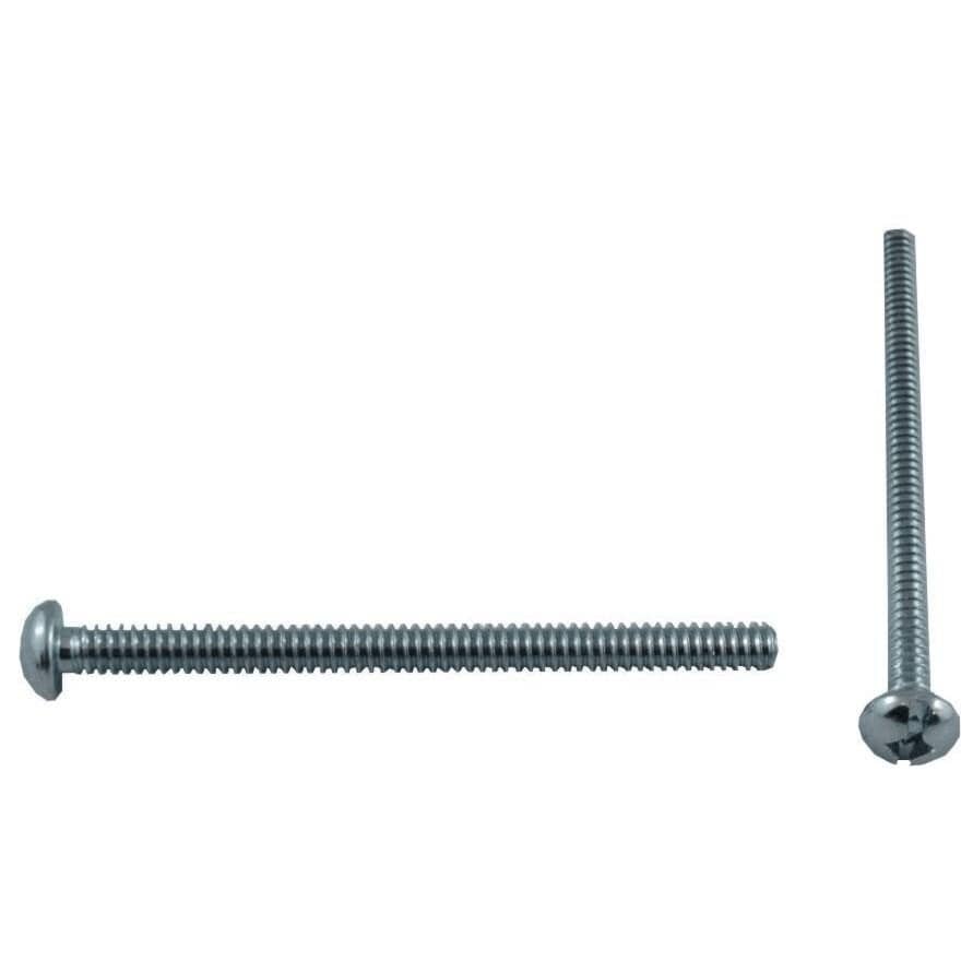 HOME BUILDER 100 Pack #10-24 x 2-1/2" Zinc Plated Round Machine Screws ...