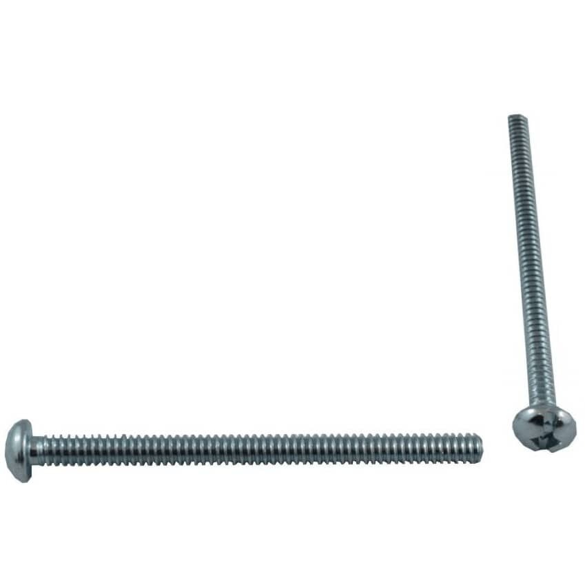 HOME BUILDER 50 Pack #10-24 x 3" Zinc Plated Round Machine Screws ...