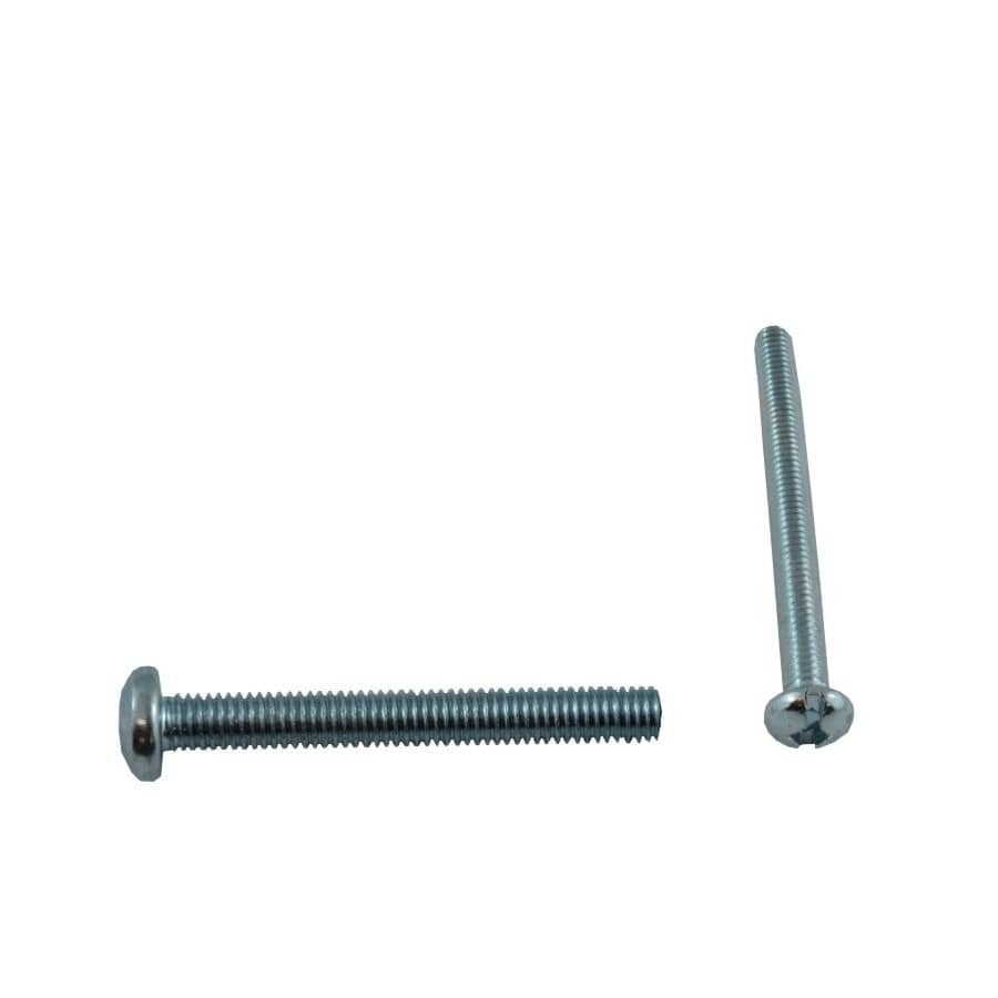 HOME BUILDER 100 Pack #10-32 x 2" Zinc Plated Round Machine Screws ...