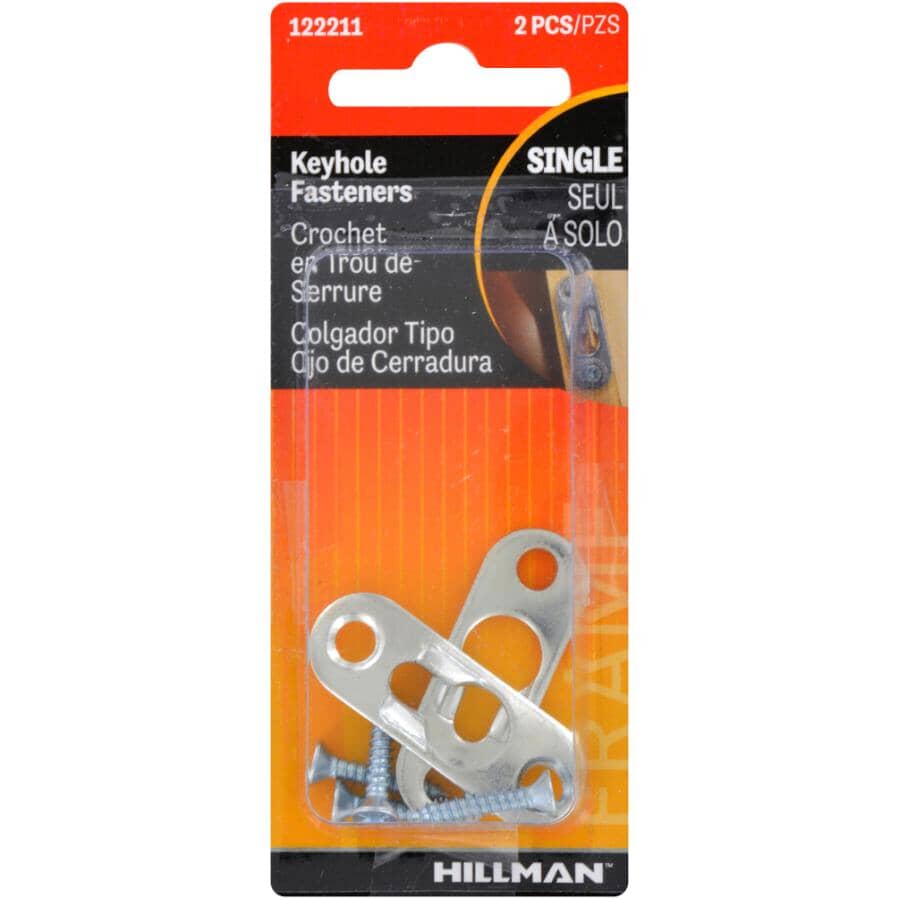 HILLMAN Single Keyhole Hangers with Screws | Home Hardware