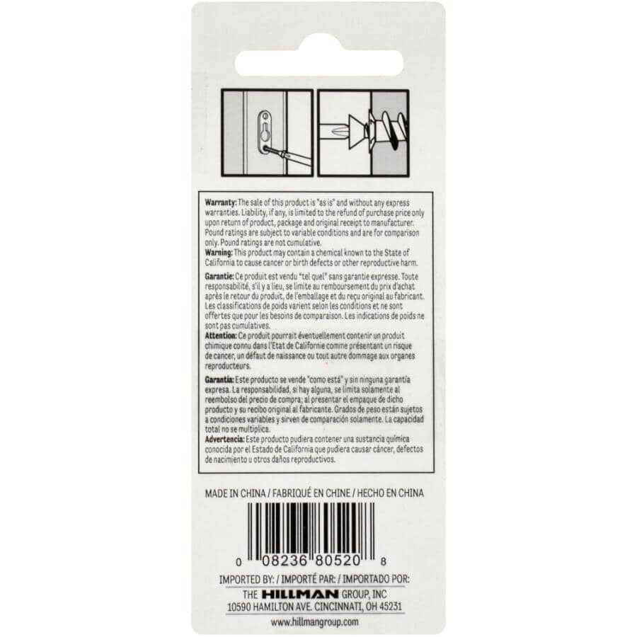 HILLMAN Single Keyhole Hangers with Screws | Home Hardware