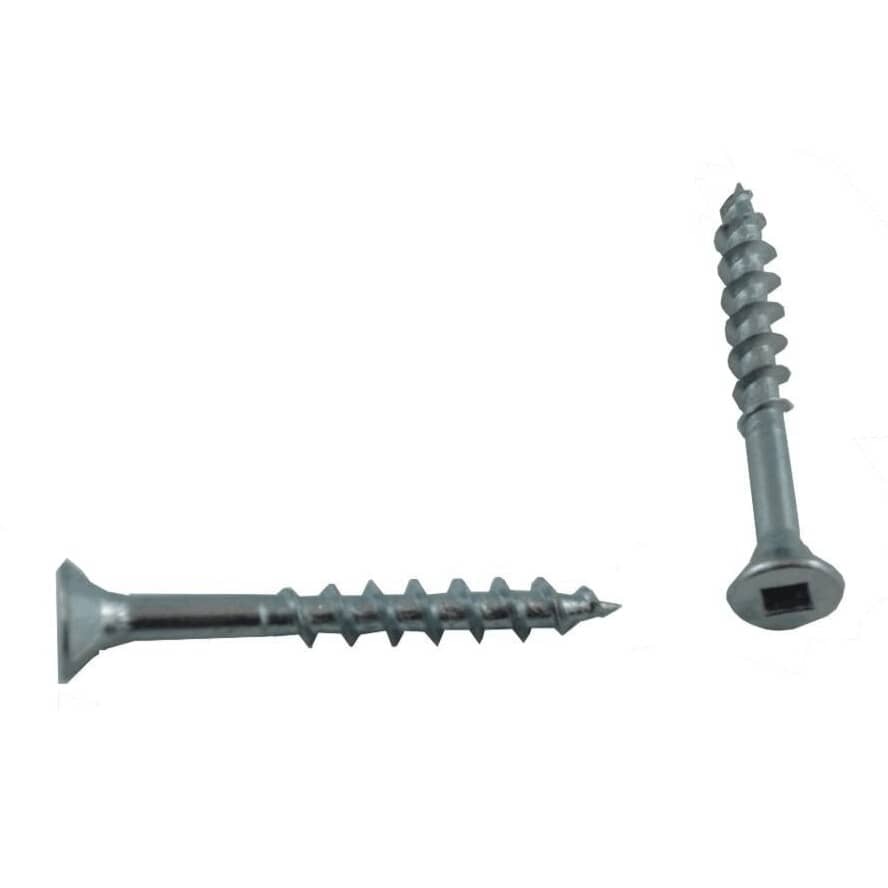 HOME BUILDER 100 Pack #8 x 1-1/2" Flat Head Zinc Plated Particle Board ...