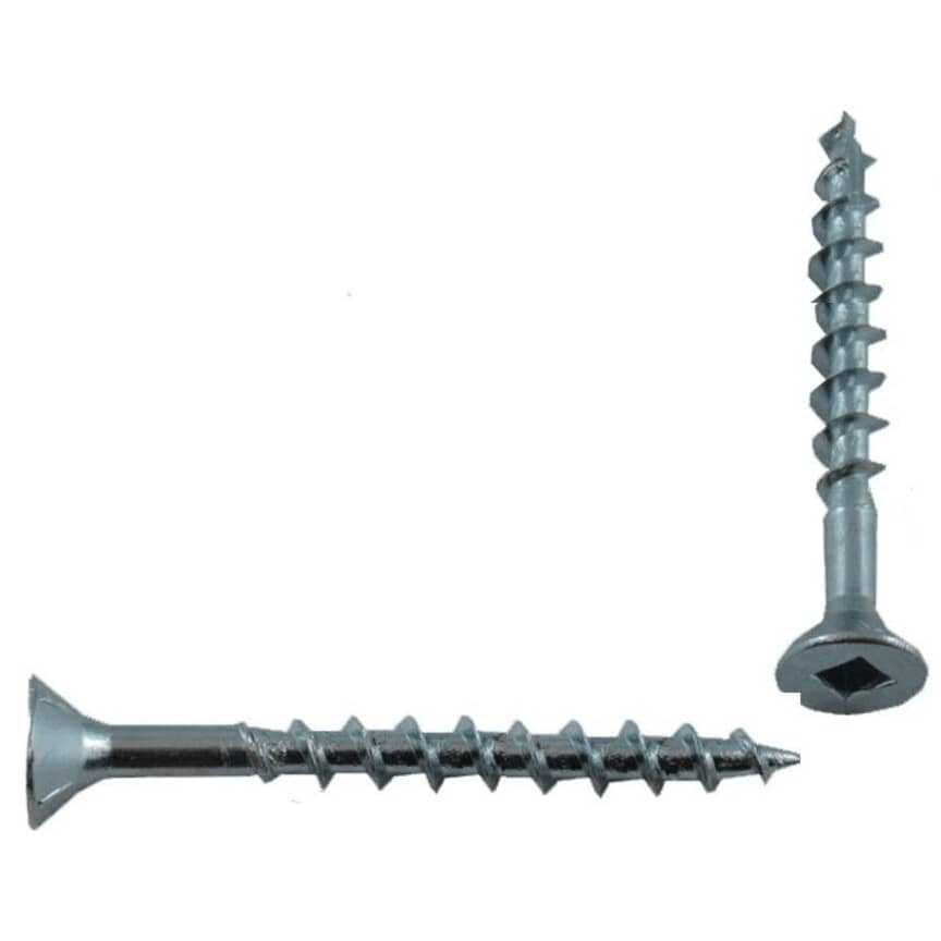 HOME BUILDER 100 Pack #8 x 2" Flat Head Zinc Plated Particle Board ...