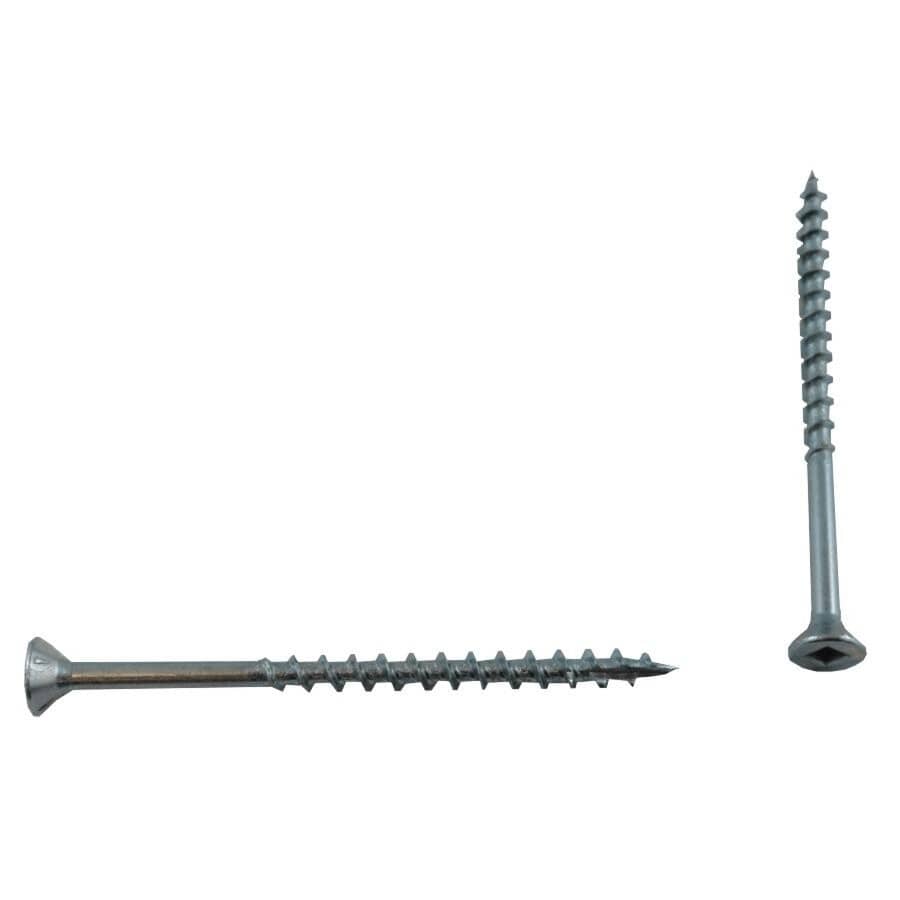 HOME BUILDER 100 Pack #8 x 2-1/2" Flat Head Zinc Plated Particle Board ...