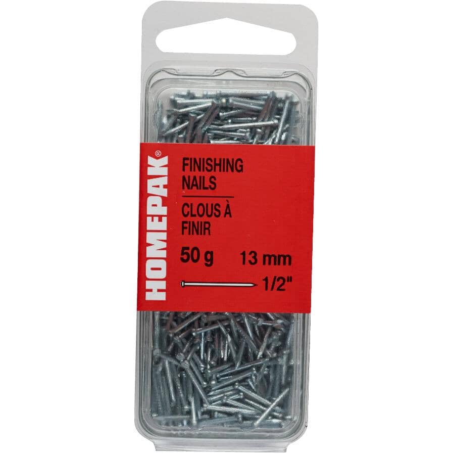 HOME PAK 50g 1/2" x 18 Ga. 13mm Finishing Nails | Home Hardware