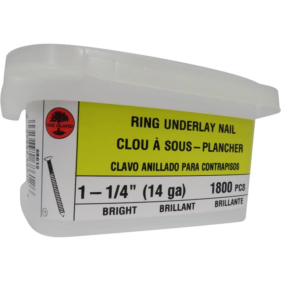 TREE ISLAND 1800 Pack 1-1/4" Ringed Underlay Nails | Home Hardware