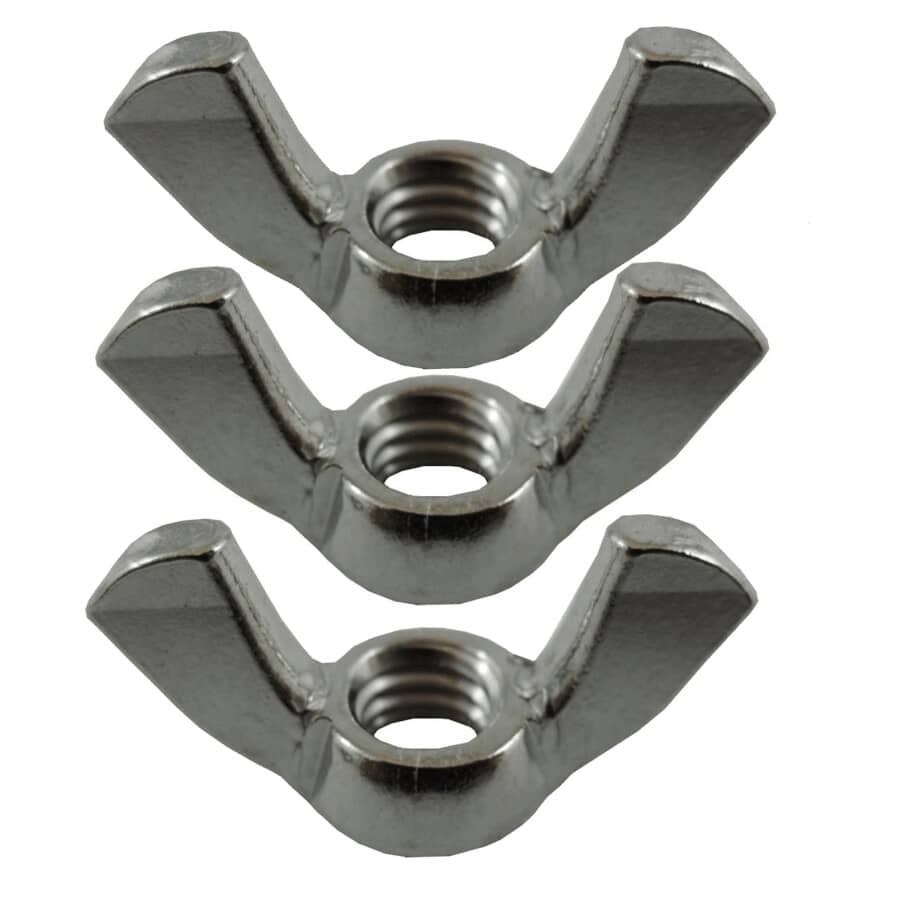 HOME PAK 3 Pack 5/16-18 18.8 Stainless Steel Wing Nuts | Home Hardware