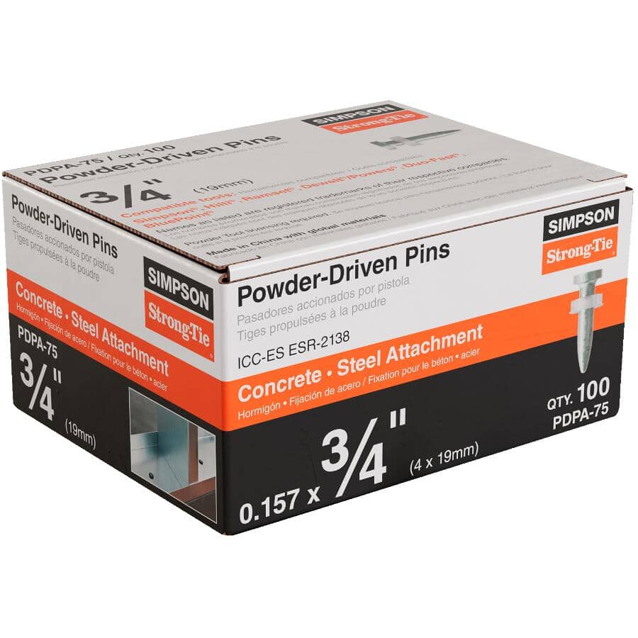 SIMPSON STRONG-TIE 100 Pack 3/4" Powder Actuated Drive Pins | Home Hardware