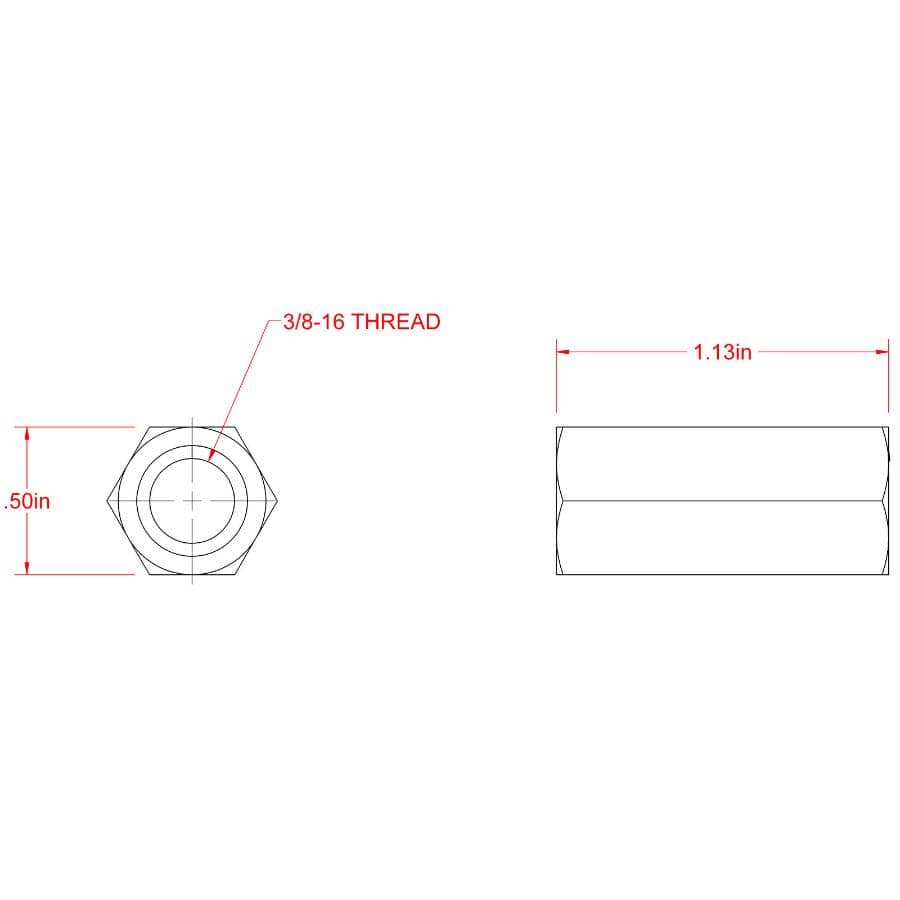 HILLMAN 3/8" - 16 Zinc Plated Coupling Nuts | Home Hardware