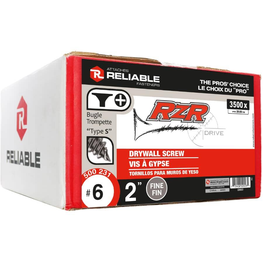 RELIABLE FASTENERS #6 x 2" Fine Thread Drywall Screws | Home Hardware