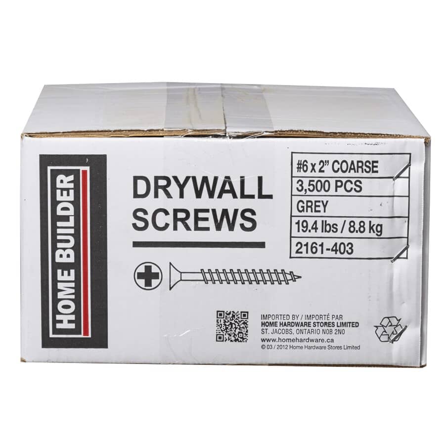 Home Builder 3500 Pack #6x2" Coarse Thread Drywall Screws | Home Hardware