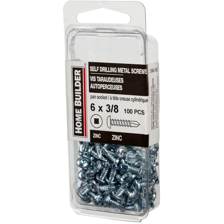 HOME BUILDER 100 Pack #6 x 3/8" Pan Head Self | Home Hardware