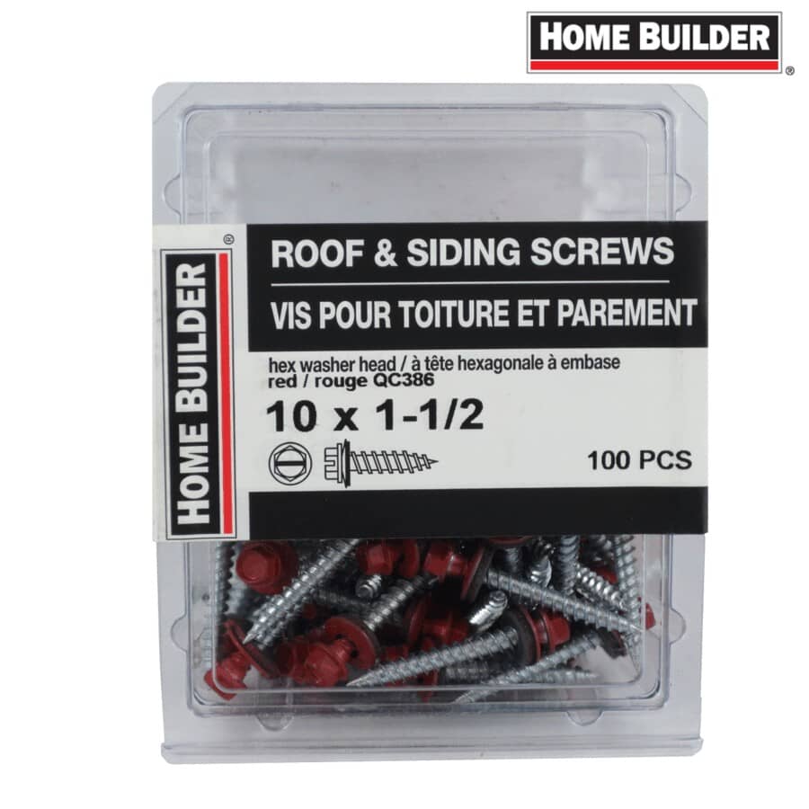 HOME BUILDER #10 x 1-1/2" Red Roofing Screws | Home Hardware
