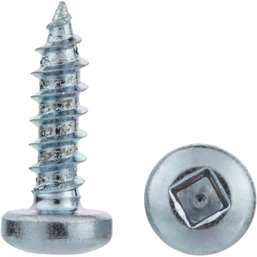 HOME BUILDER 100 Pack #6 x 1/2" Zinc Plated Round Head Socket Wood ...