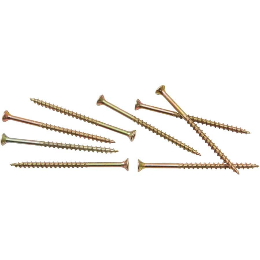 HOME BUILDER 300 Pack #8 x 3" Yellow Zinc Plated All Purpose Screws ...