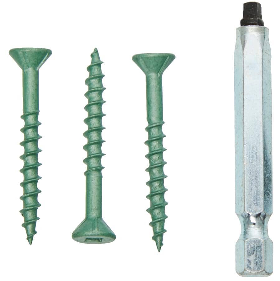 HOME BUILDER #8 x 1-1/2" Green Square Drive Deck Screws | Home Hardware