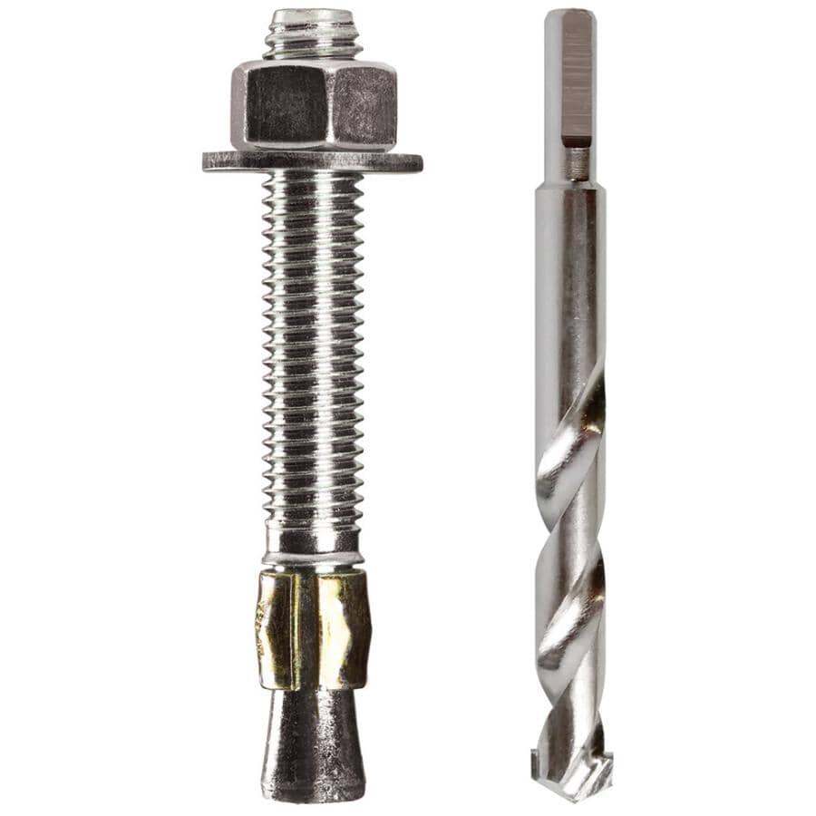 COBRA ANCHORS 4 Pack 3/8" x 2-3/4" Wedge Anchors, with Bits | Home Hardware
