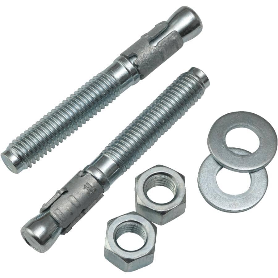 HOME BUILDER/SIMPSON STRONG-TIE 2 Pack 1/2" x 3-3/4" Zinc Plated Wedge ...