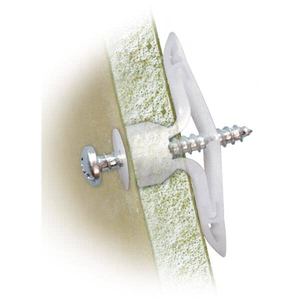 COBRA ANCHORS 4 Pack 1/4" Short Light Duty Nylon Toggle Anchors, with ...