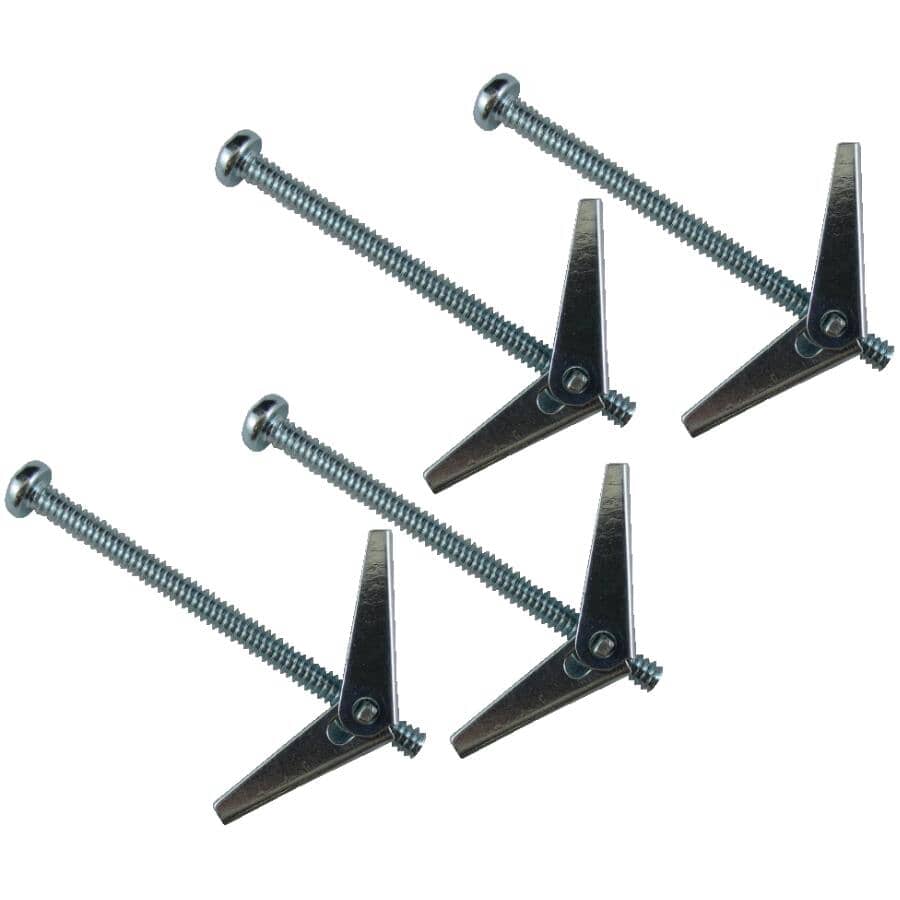 HOME BUILDER 4 Pack #6-32 x 2" Zinc Plated Toggle Wing Anchors | Home ...