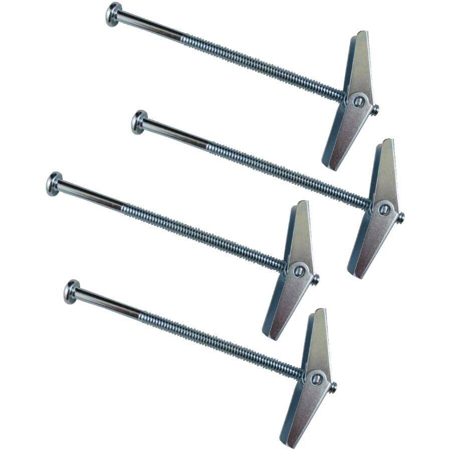 HOME BUILDER 4 Pack #10-24 x 4" Zinc Plated Toggle Wing Anchors | Home ...