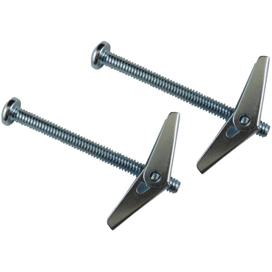 HOME BUILDER 2 Pack 1/4" x 3" Zinc Plated Toggle Wing Anchors | Home ...