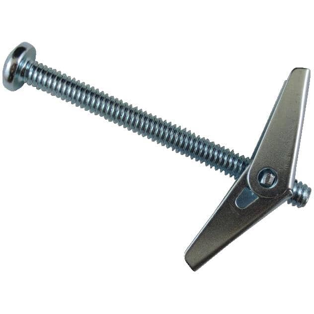 HOME BUILDER 2 Pack 1/4" x 3" Zinc Plated Toggle Wing Anchors | Home ...