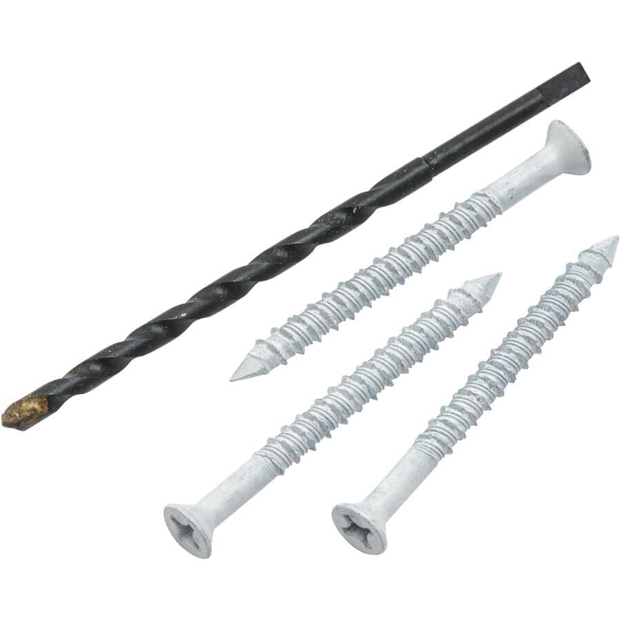 HOME BUILDER/TAPCON 1/4" x 2-3/4" Star Concrete Screws WH | Home Hardware