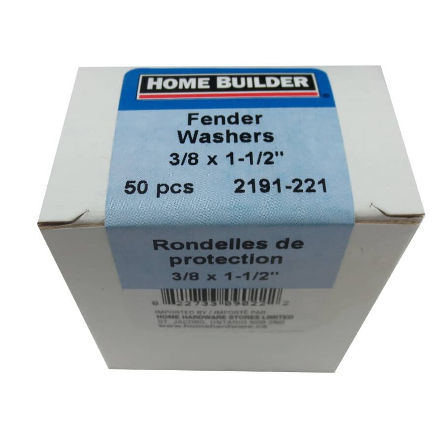 HOME BUILDER 3/8" x 1-1/2" Zinc Plated Fender Washer | Home Hardware