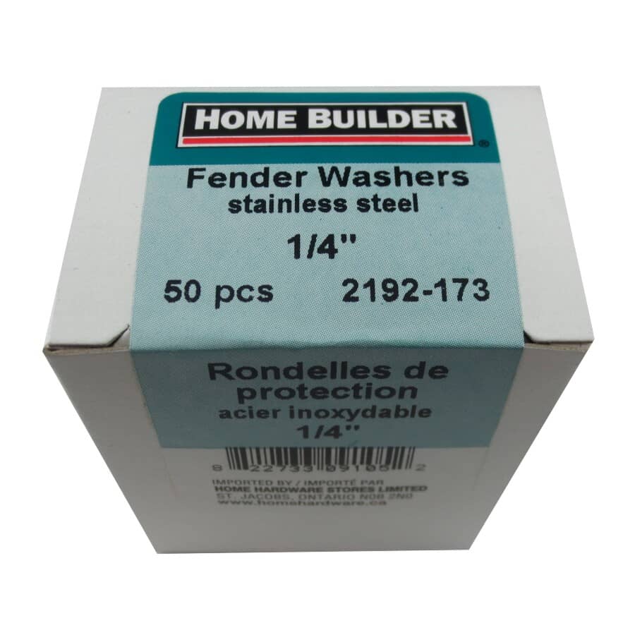 HOME BUILDER 1/4" x 1-1/4" 18.8 Stainless Steel Fender Washer | Home ...