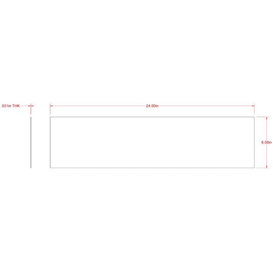 HILLMAN 6" x 24" Aluminum Sheet | Home Hardware
