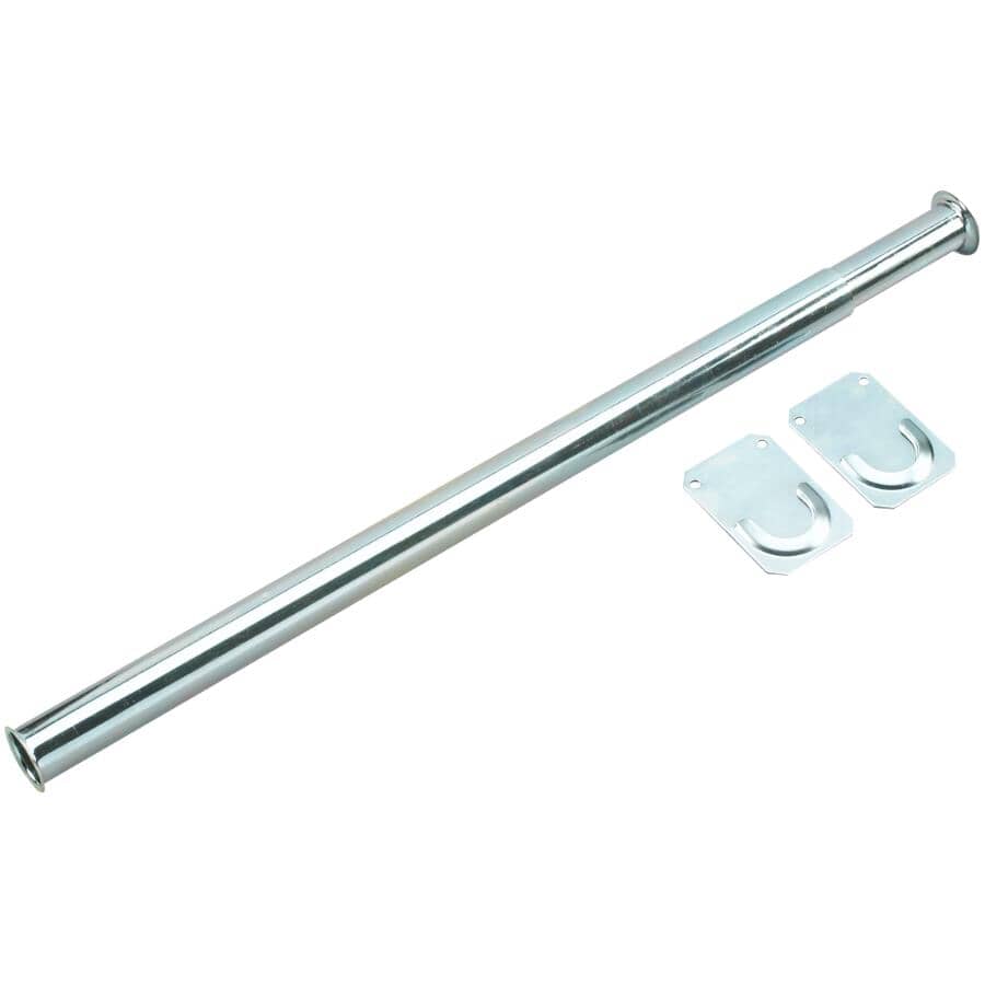 ONWARD 48" - 72" Fluted Zinc Adjustable Closet Rod | Home Hardware