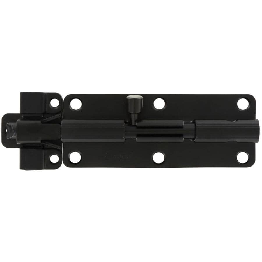 HILLMAN 6" Heavy Duty Barrel Bolt - Black | Home Hardware
