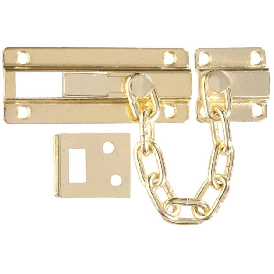 Dead Bolt Chain Guard - Brass | Home Hardware
