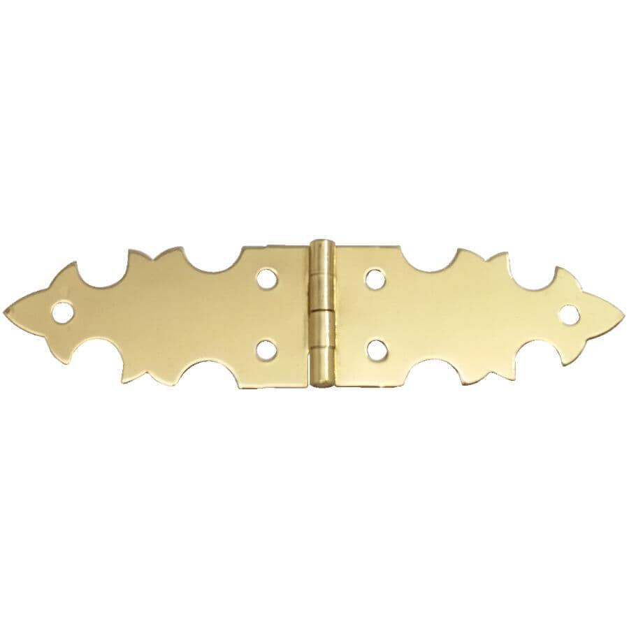 BUILDER'S HARDWARE 2 Pack 5/8" x 2-3/4" Brass Decorative Hinges | Home ...