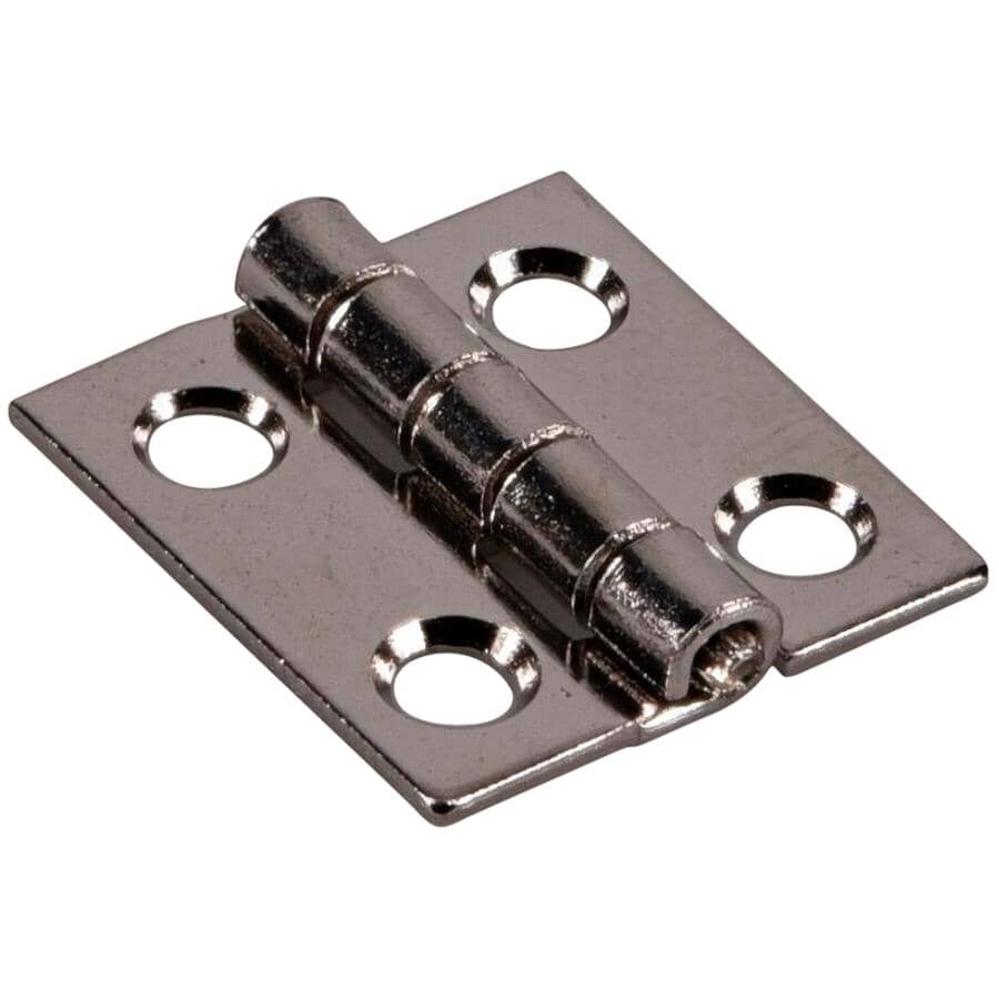 HILLMAN 4 Pack 3/4" x 5/8" Satin Nickel Narrow Hinges | Home Hardware