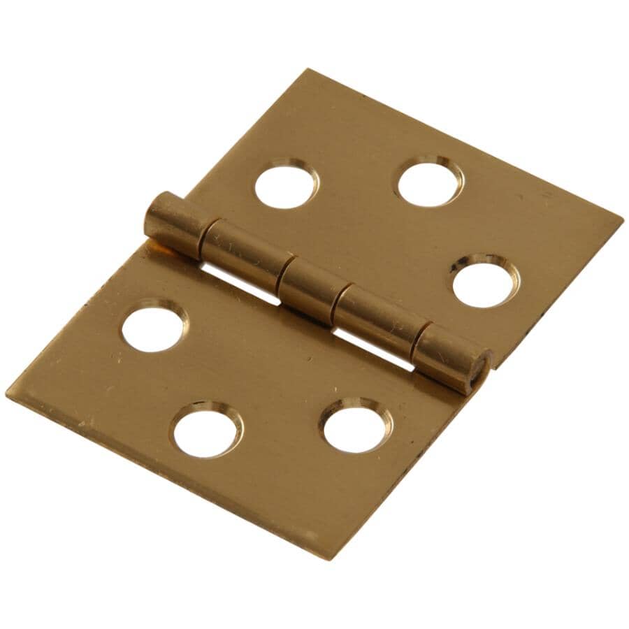 HILLMAN 2 Pack 1-1/2" x 2" Bright Brass Desk Hinges | Home Hardware