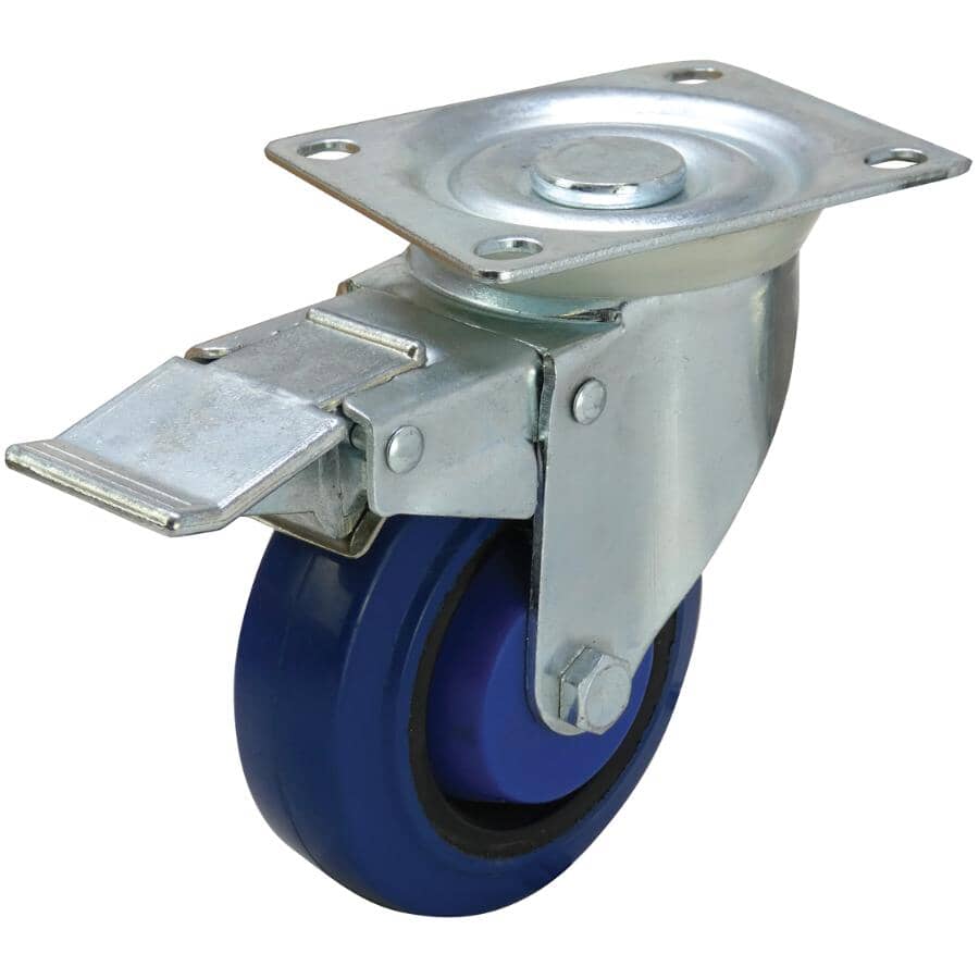 SHEPHERD HARDWARE PRODUCTS 4" Elastic Rubber Swivel Plate Caster, with ...
