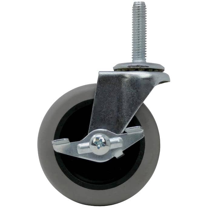 SHEPHERD HARDWARE PRODUCTS 3" Grey Thermoplastic Rubber Wheel Threaded ...