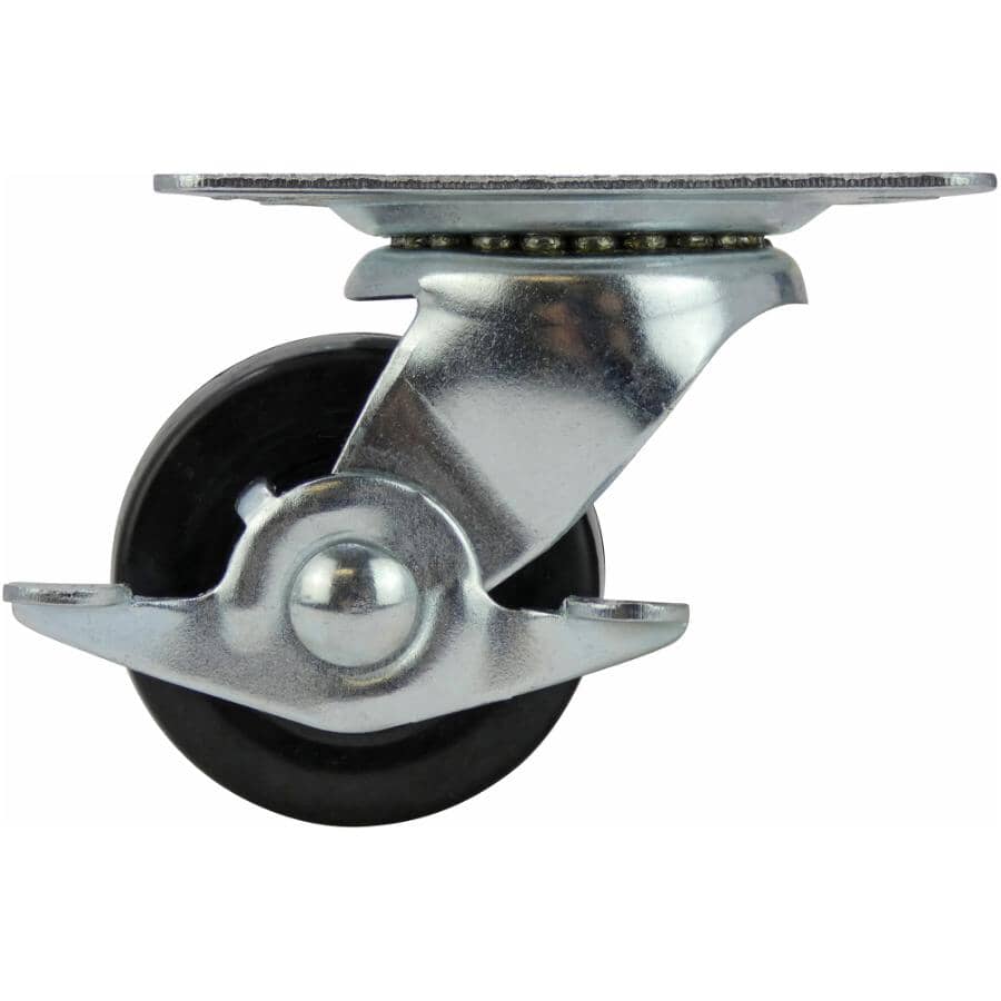 SHEPHERD HARDWARE PRODUCTS 2" 90lb Rubber Swivel Caster, with Brake ...