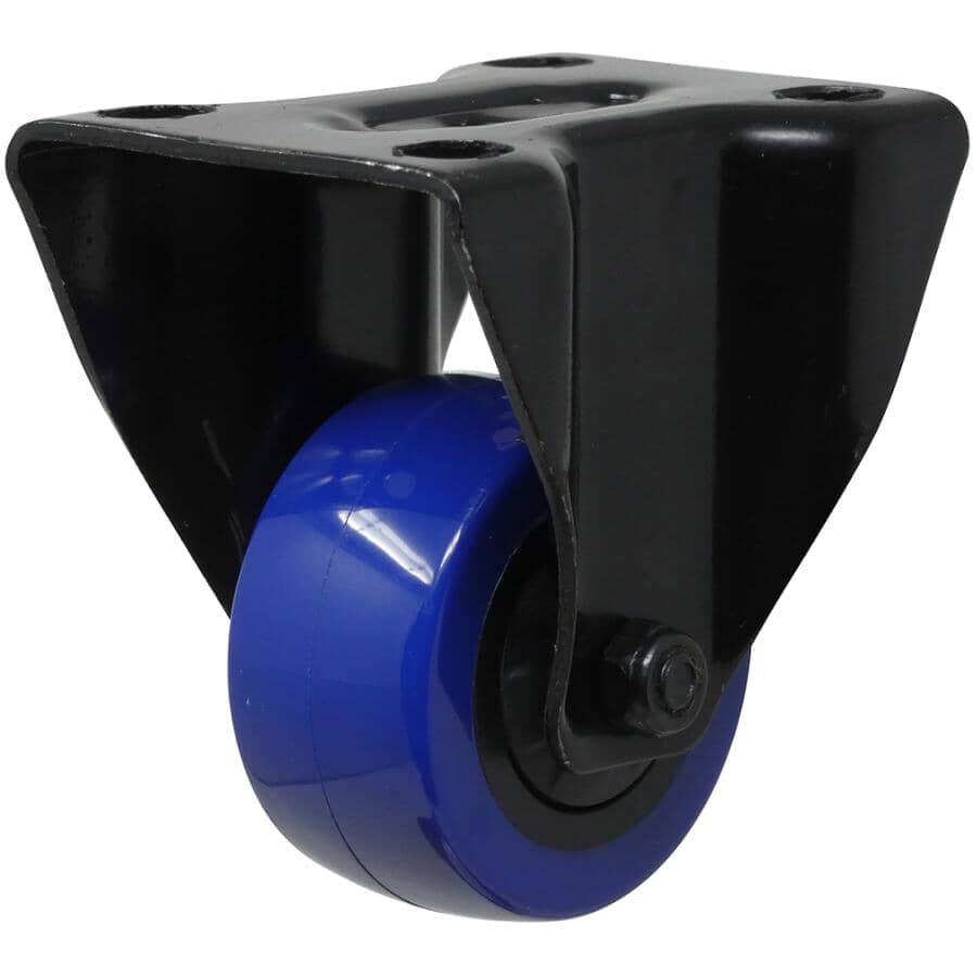 SHEPHERD HARDWARE PRODUCTS 2" Black and Blue Rigid TPU Caster | Home ...