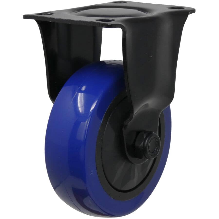 SHEPHERD HARDWARE PRODUCTS 4" Black and Blue Rigid TPU Caster | Home ...